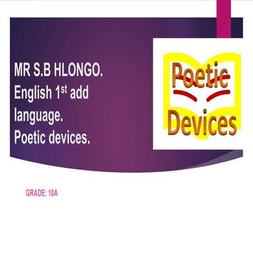 poetic devices | PPT