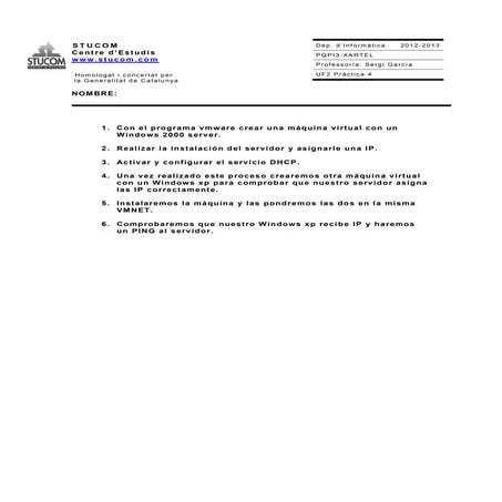 PFI Redes UF2 Práctica 4 | PDF