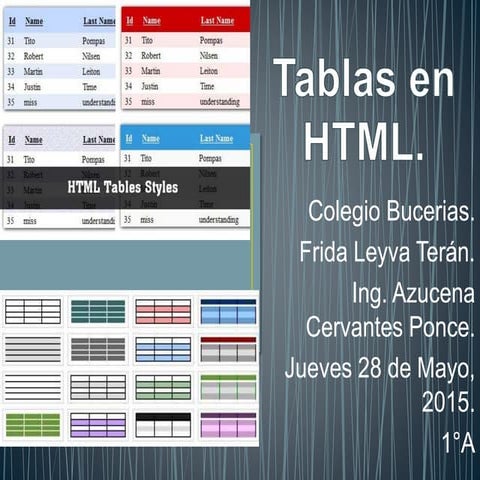 TABLAS CSS | PPTX