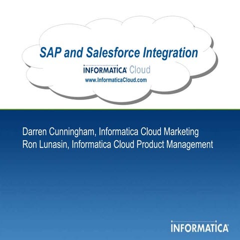 Salesforce And Sap Integration With Informatica Cloud Ppt