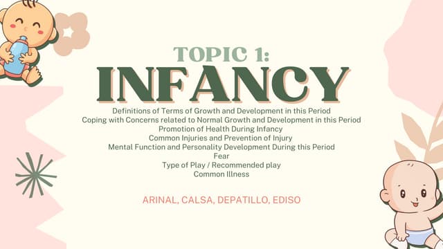 Stages of development: Infancy | PPTX