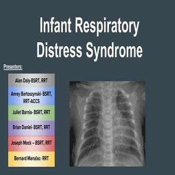 Infant respiratory distress syndrome PPV guideline