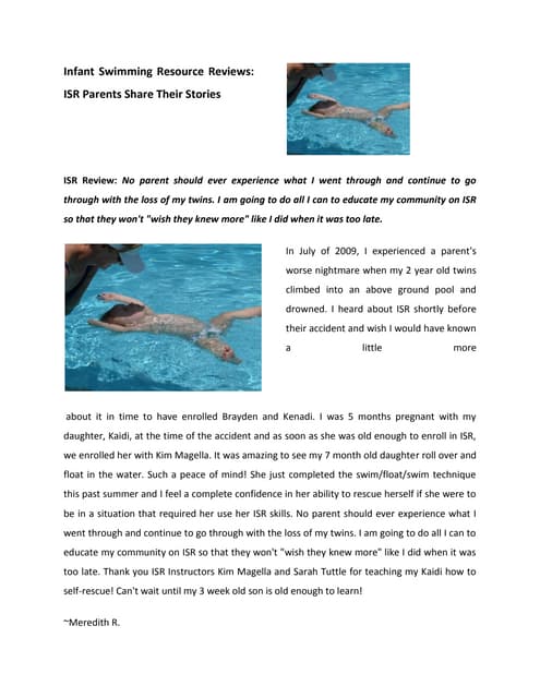 My Swimming Social Story | PPTX