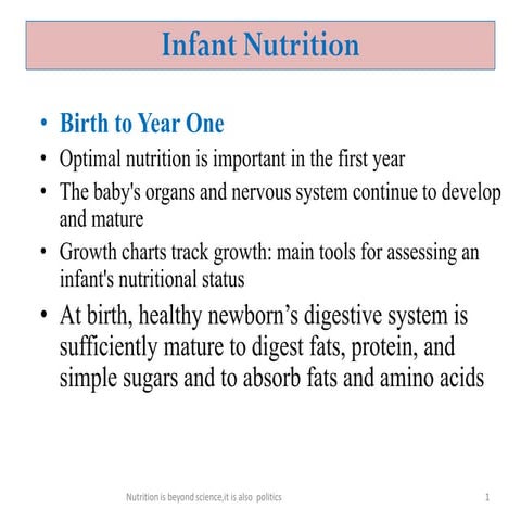 Infant & Young child -Nutrition power point | PDF