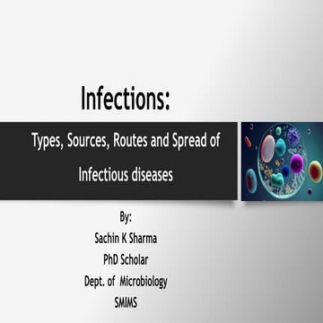 Infections: Types, Sources, Routes and Spread of Infectious diseases.pptx