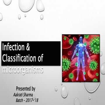 Infection & Classification of microorganisms.pptx
