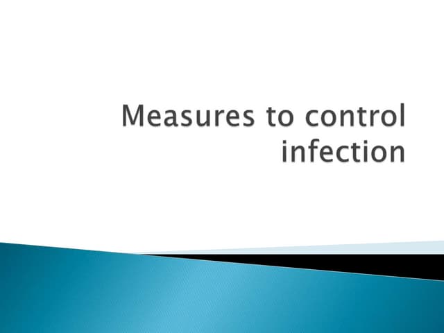 Infection prevention and control | PPTX