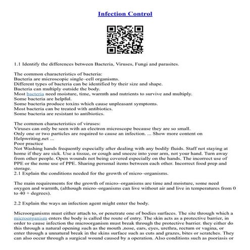 Infection Control | PDF