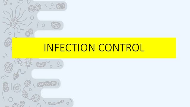 Infection Control & Prevention | PPTX