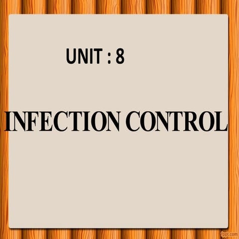 Infection Control. Bsc nursing ppt for students for nursing foundation ...