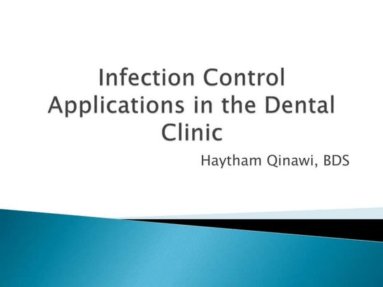 Dental infection control | PPT