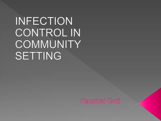 Infection Control and Prevention | PPT
