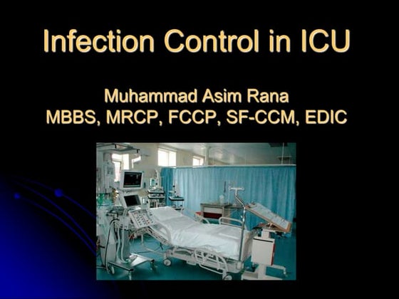 Infection control protocols in intensive care units | PPT