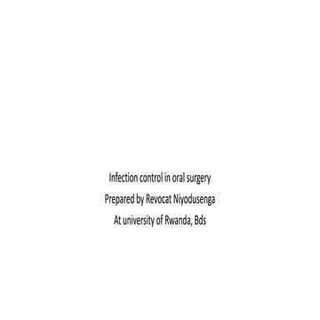 Infection control in oral surgery | PPTX