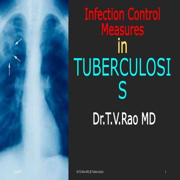 Infection control measures in tuberculosis Dr.T.V.Rao MD | PPTX