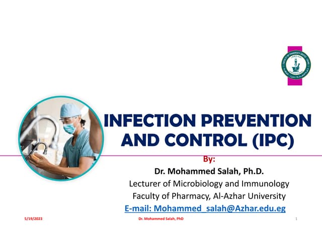 Infection prevention and control | PPTX