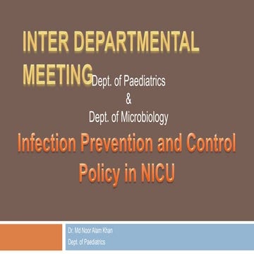 Infection control in nicu | PPTX