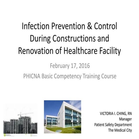 Infection Prevention & Control During Constructions and Renovation | PDF