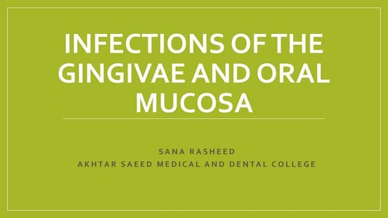 Necrotizing ulcerative gingivitis | PPT