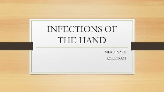 Spaces of Hand and Forearm | PPTX