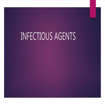 Infectious agents | PPTX