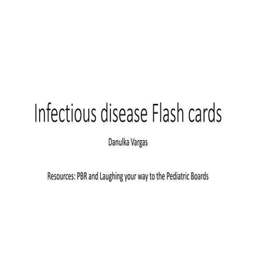 Infectious disease flash cards by me | PPTX