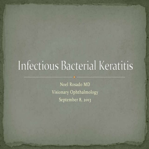Infectious Keratitis | PPTX