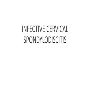 Infective spondylodiscitis case 1 | PPTX