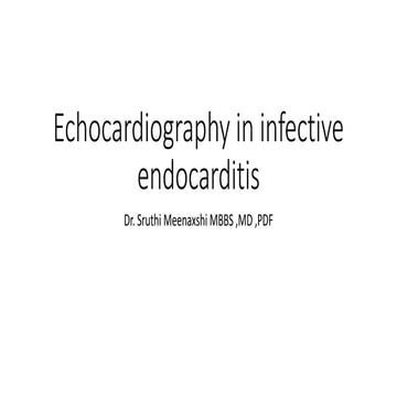 Infective endocarditis Echocardiography | PPTX
