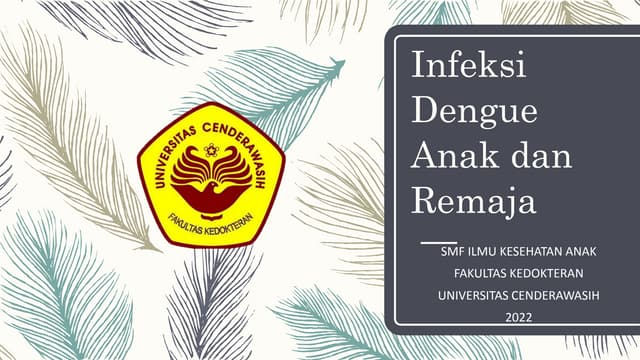 Klasifikasi Dan Tatalaksana Dengue Anak Sesuai PNPK.pptx
