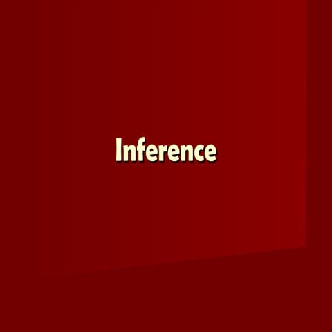 Inference | PPT | Roleplaying Games | Games and Puzzles