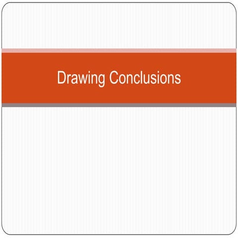 Inference and drawing conclusions | PPTX