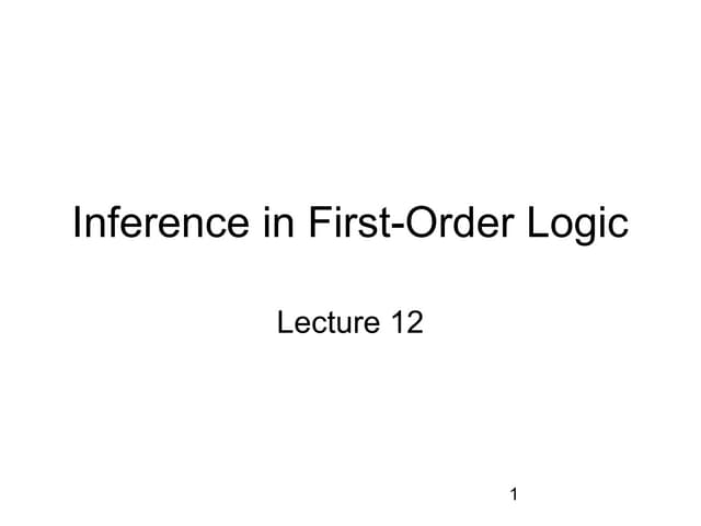 Discrete Math Lecture 02: First Order Logic | PPT