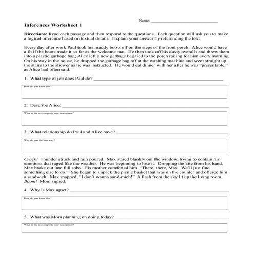 Inferences worksheet-1 | RTF