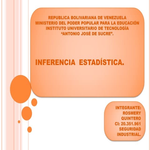 INFERENCIA ESTADISTICA | PPTX