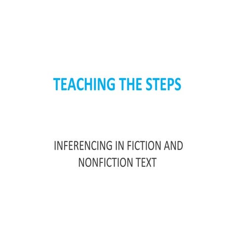 Making inferences and drawing conclusions | PPT