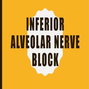 Inferior Alveolar Nerve Pptx