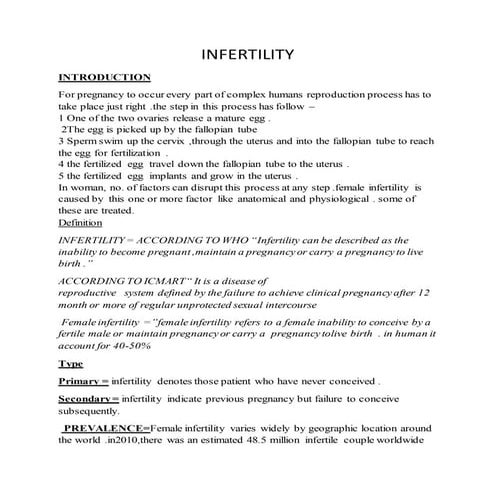 Infertility | DOCX