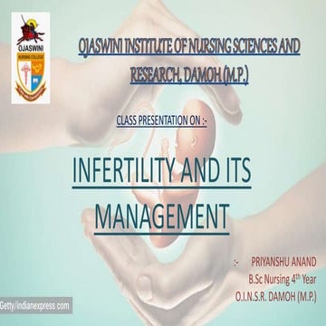 INFERTILITY AND ITS MANAGEMENT | PPSX