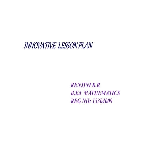 Innovative lesson template | PPTX