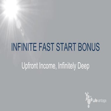 Infinite Fast Start Bonus Presentation | PPT