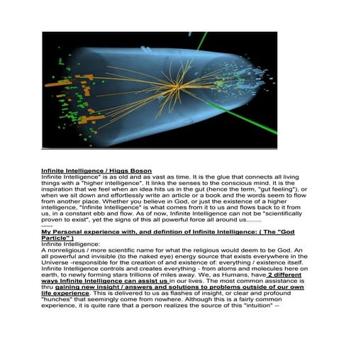 Infinite intelligence IS Higgs Boson / The God Particle! | PDF