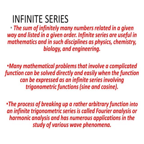 Infinite series | PDF