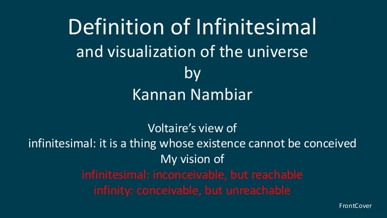 Definition of Infinitesimal