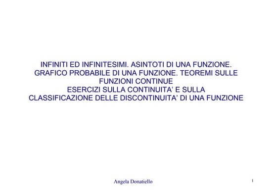 Operazioni sui limiti e calcolo limiti notevoli | PPT