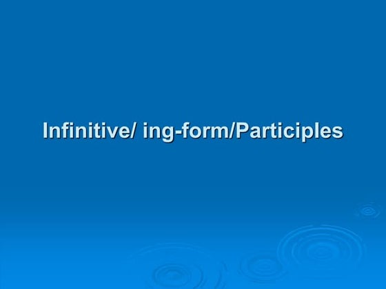 PPT BAHASA INGGRIS SMA KELAS 11 GERUND AND INFINITIVE | PPT