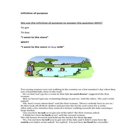 Infinitive Of Purpose Infinitive Phrase In English: Definition And