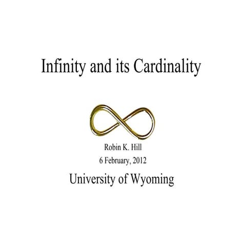 Infinity and Cardinality | PPT