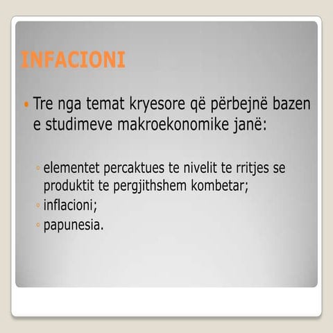 Inflacioni dhe papunesia | PPTX