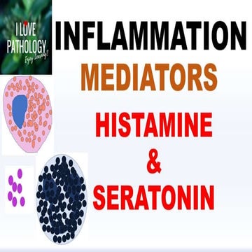 CHEMICAL MEDIATORS OF INFLAMMATION: HISTAMINE &SEROTONIN | PPTX
